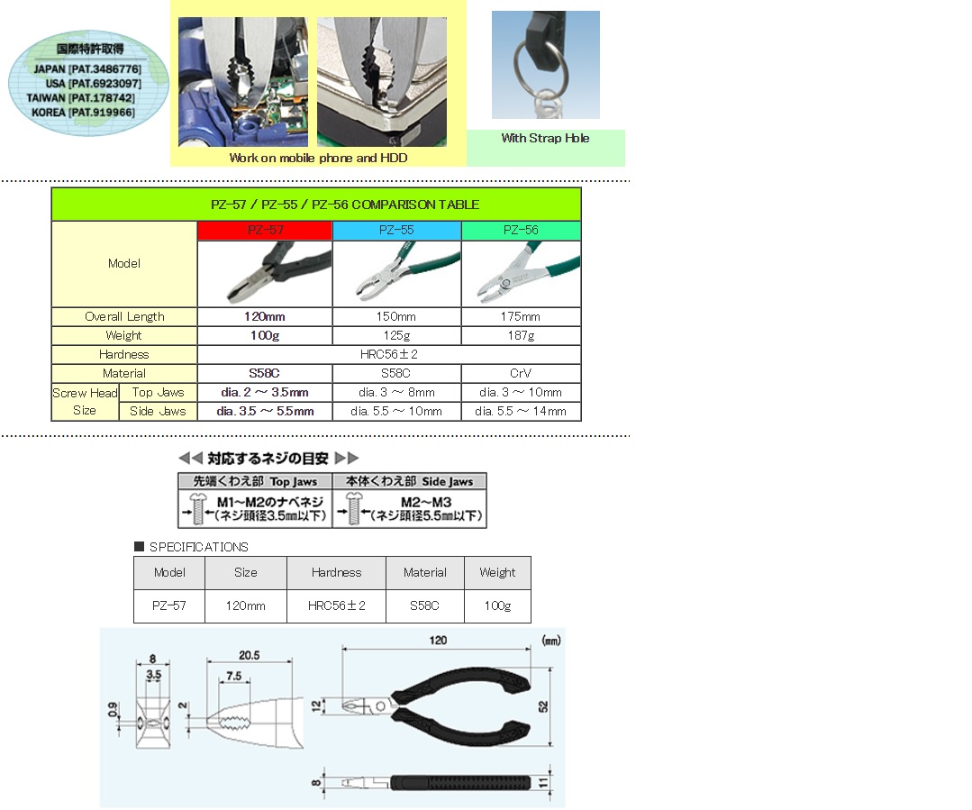 Ichiban Precision Sdn Bhd - Engineer - ENGINEER SCREW PLIERS M2 (NEJI-SAURUS)